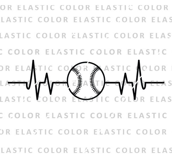 Baseball Heartbeat Svg, Baseball Clipart, Baseball Ekg Design, Cricut ...