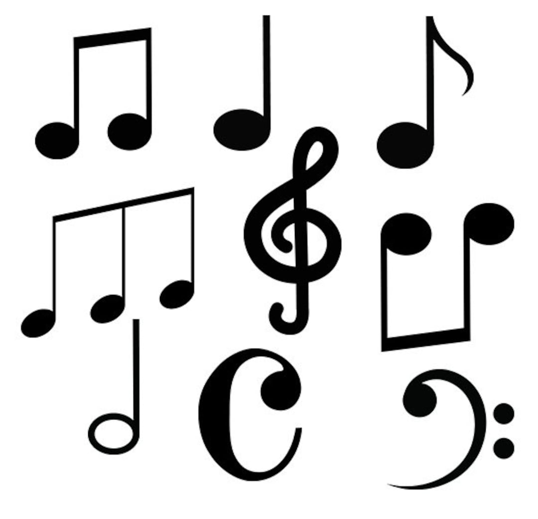 Music Symbol Svg - Music Sign Clipart Digital Download Svg, Png, Dxf ...