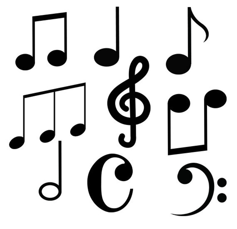 Music Symbol Svg Music Sign Clipart Digital Download Svg - Etsy