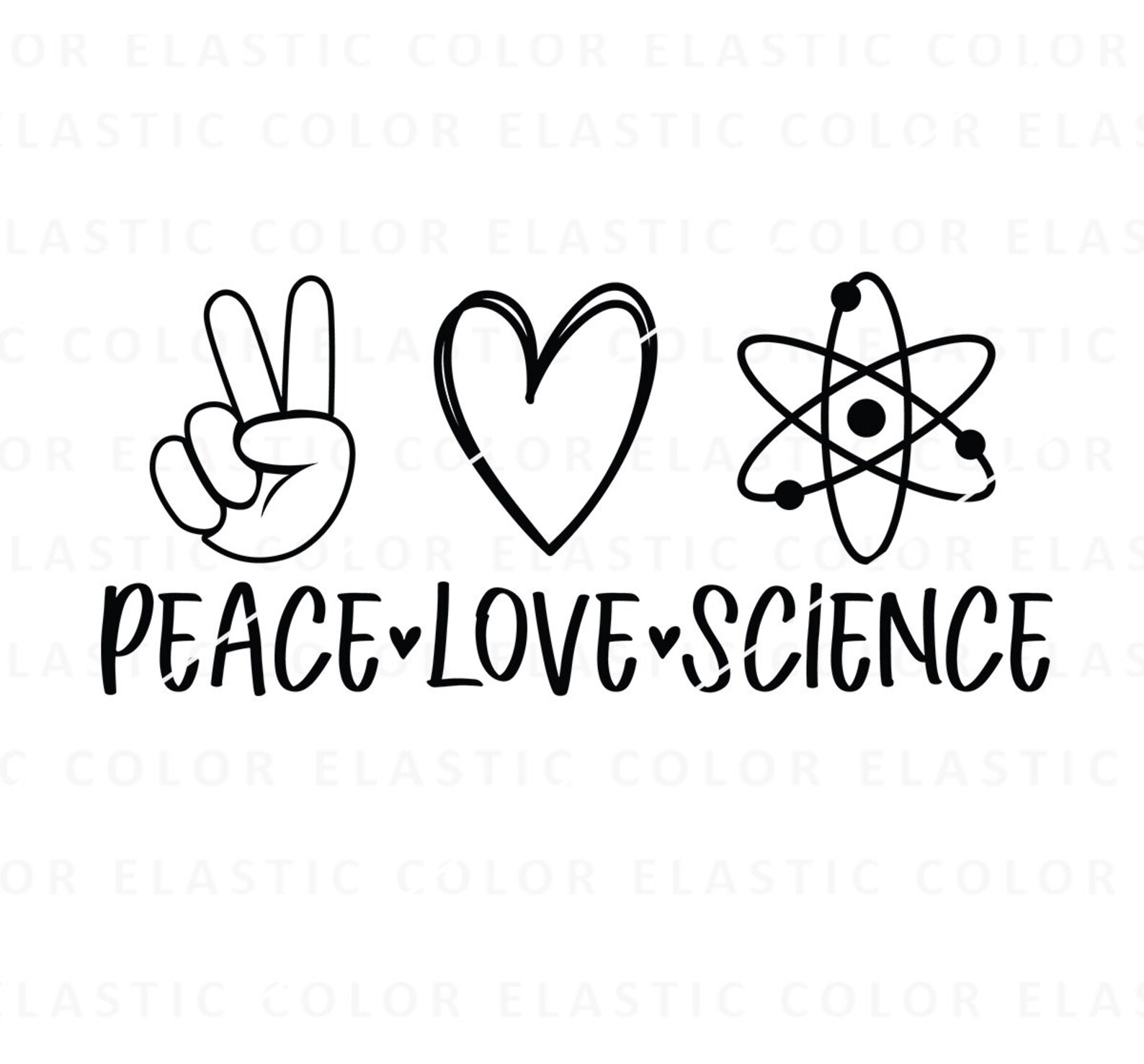 Peace Love Science Svg, Science Svg Design, Science Clipart, Teacher ...