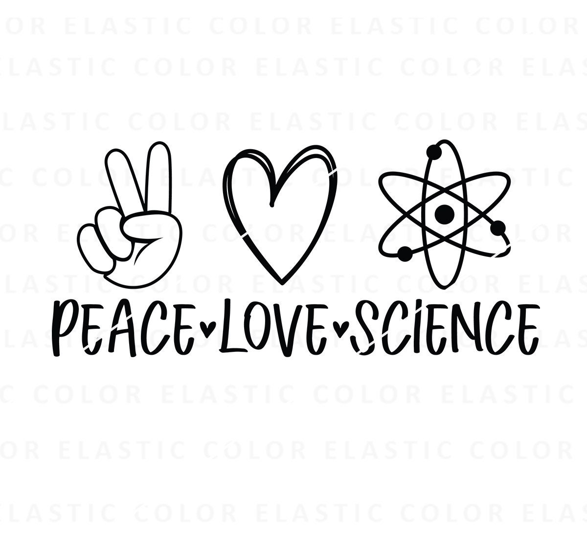 Peace Love Science Svg, Science Svg Design, Science Clipart, Teacher ...
