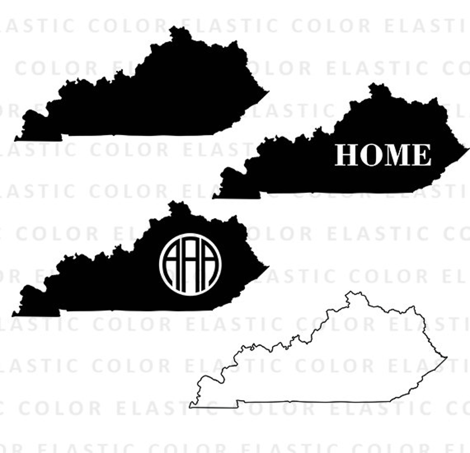Kentucky States Svg Files - Kentucky Clipart - Kentucky Outline Digital ...