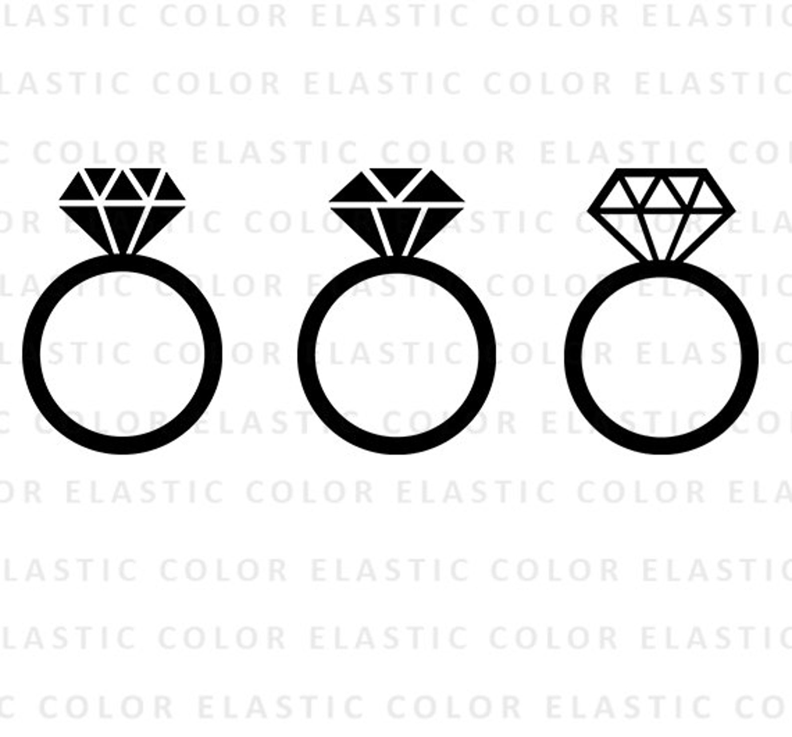 Diamond Ring Diamond Ring Monogram Frame Diamond Ring Icon - Etsy