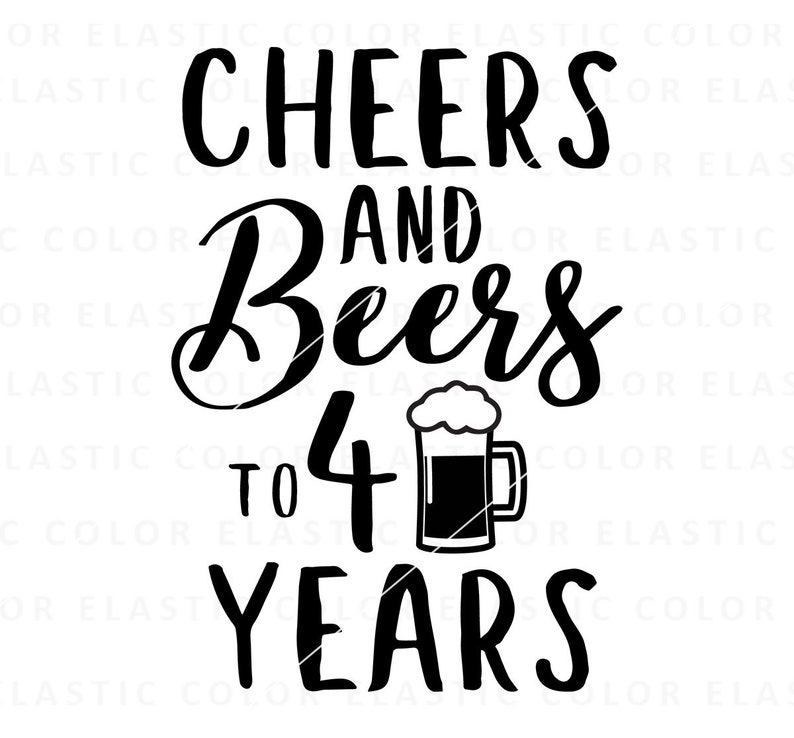 Cheers and Beers to 40 Years Forty Old Birthday Beer - Etsy