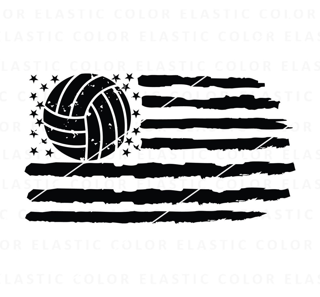 Volleyball Flag Svg, Volleyball Clipart, Volleyball in Flag Design ...