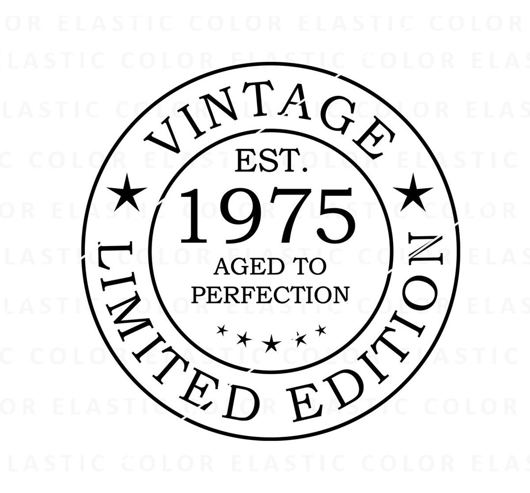 1975 Vintage Limited Edition Circle Svg, 48th Birthday Vintage Circle Design Png, Svg, Dxf, Eps ...