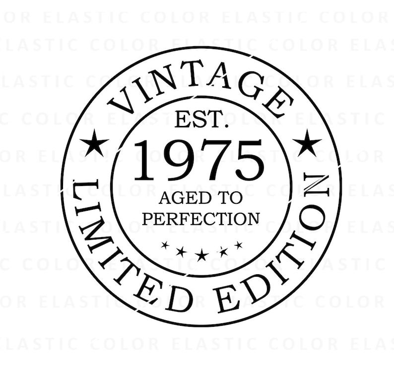 1975 Vintage Limited Edition Circle Svg, 48th Birthday Vintage Circle ...