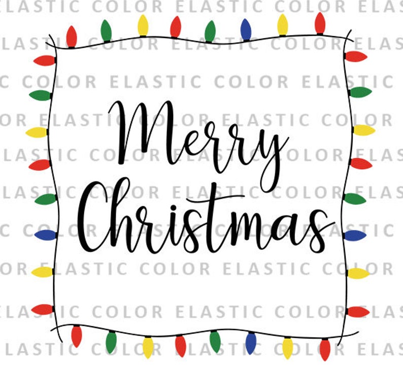 Christmas Lights Frame Svg Christmas Frame With Text and - Etsy