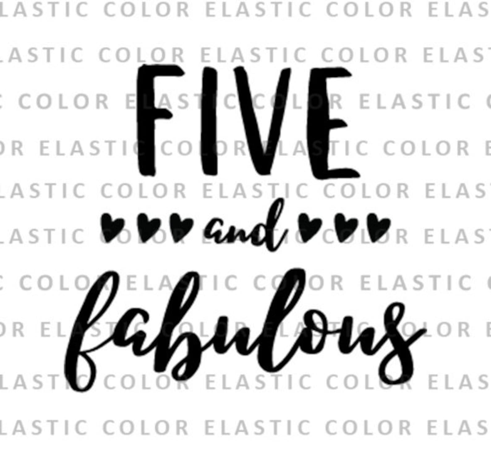 Five and Fabulous Svg File 5th Birthday Saying T Shirt | Etsy
