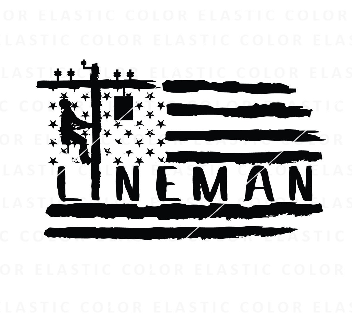 Lineman Flag Svg Electrical Line Worker Design Cricut - Etsy UK