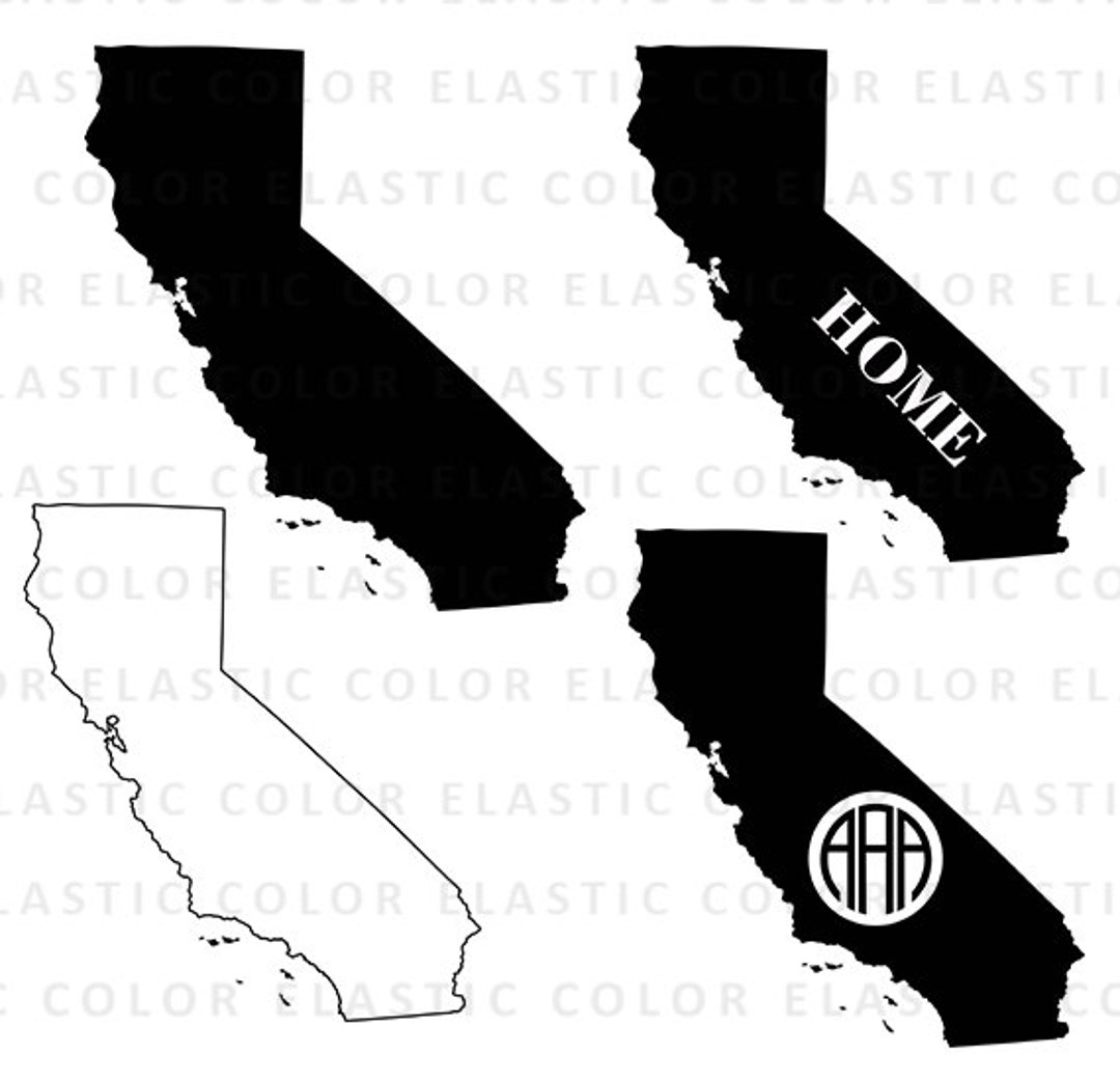 California State Svg Files - California Clipart - California Outline ...