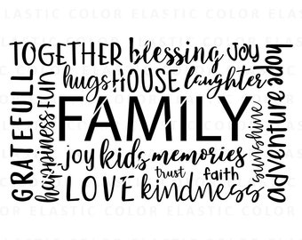 Family Word Art - Etsy