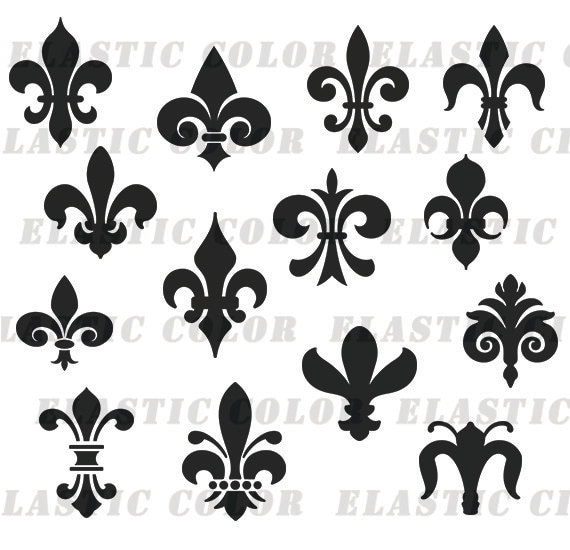 Fleur De Lis Svg File Collection Pack Fleur De Liz Vector Files ...