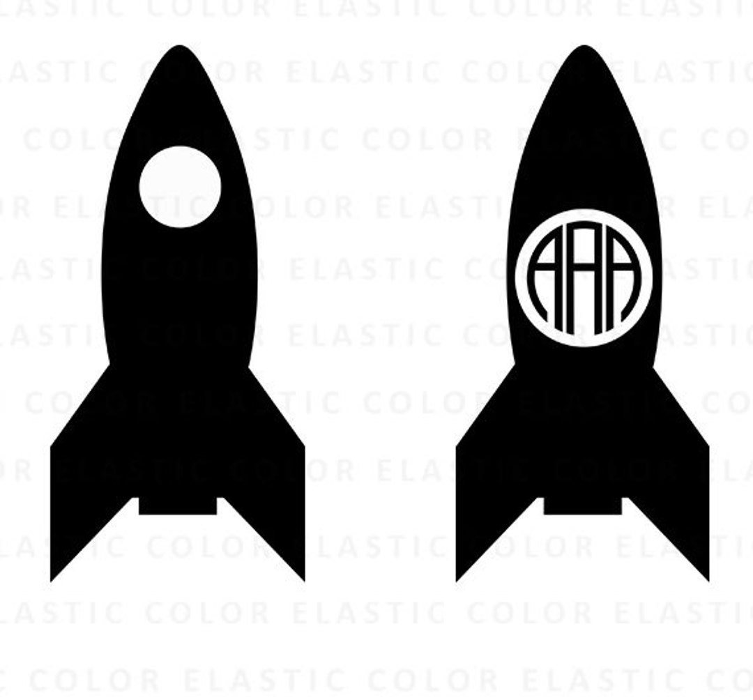 Rocket Svg - Rocket Clipart - Rocket Monogram Digital Download - Cameo ...