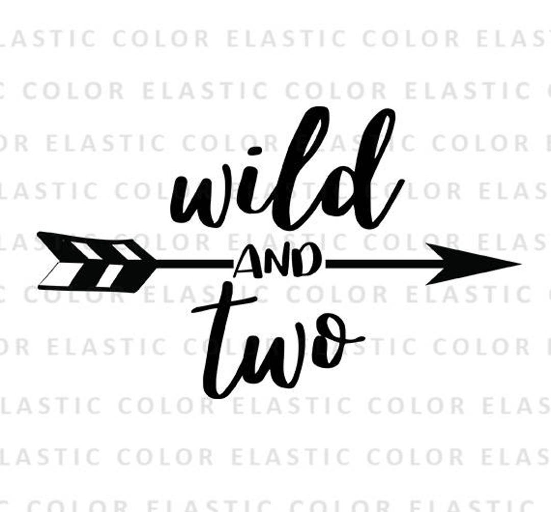 Wild and Two Svg File Two Birthday With Arrow Handwritten Digital File ...