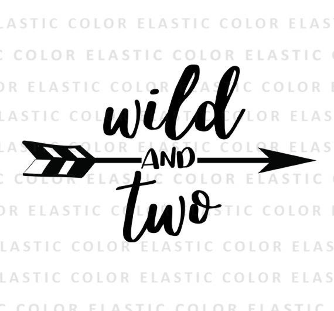 Wild and Two Svg File Two Birthday With Arrow Handwritten | Etsy