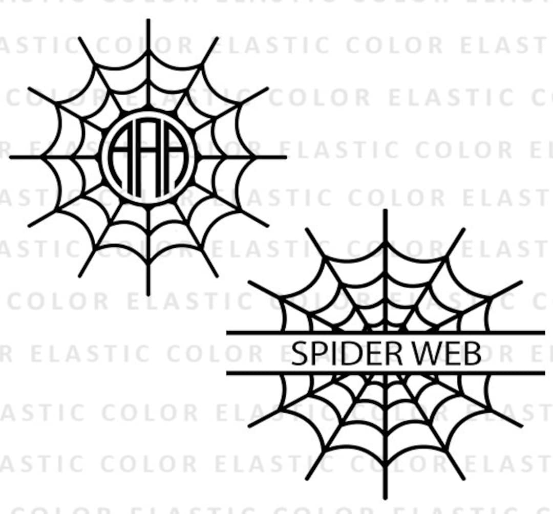 Spider Web Monogram File - Spider Mongram Clipart - Spider Web ...