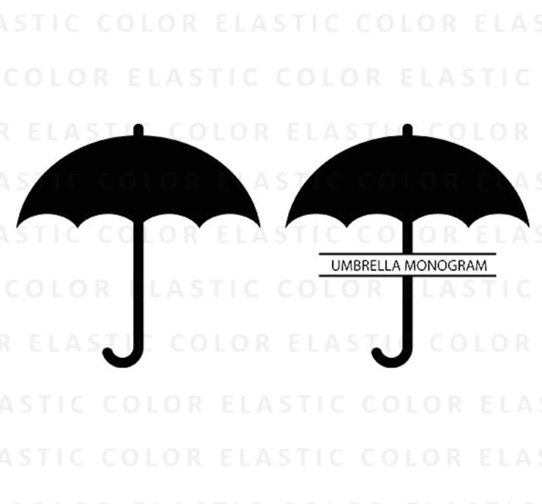 Umbrella Svg Cut File - Umbrella Clipart - Umbrella Split Monogram ...