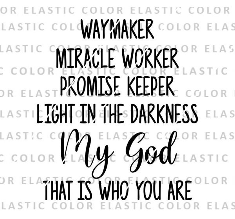 Waymaker Svg Christian Quote Design Waymaker Miracle Worker - Etsy