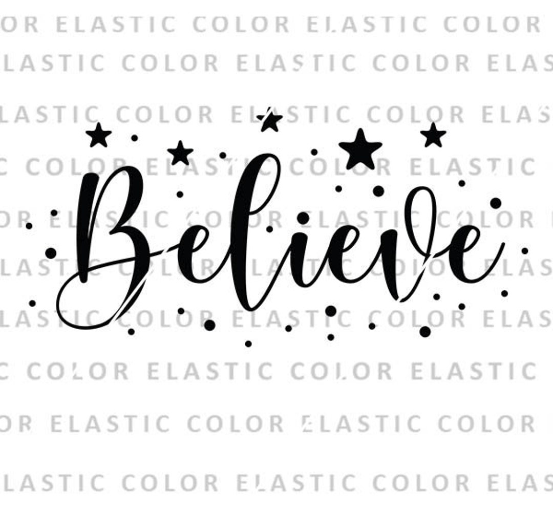 Believe Svg, Christmas Saying Design, Believe Snow and Stars Cricut ...