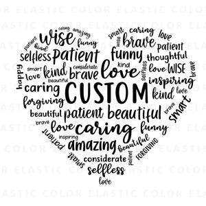 Custom Heart Svg, Personalized Svg, Personalized Printable Heart With ...