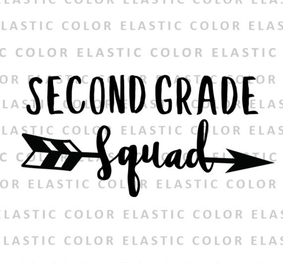 Second Grade Squad Svg File 2nd Grade Squad T Shirt Design 2nd Grade ...