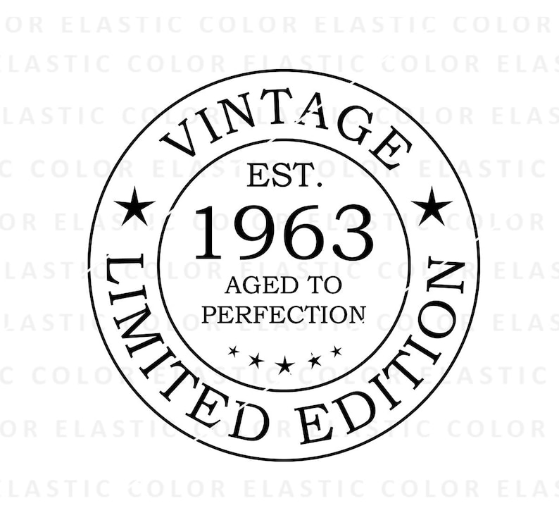 1963 Svg, 1963 Vintage Limited Edition Circle Svg, 61st Birthday Png ...