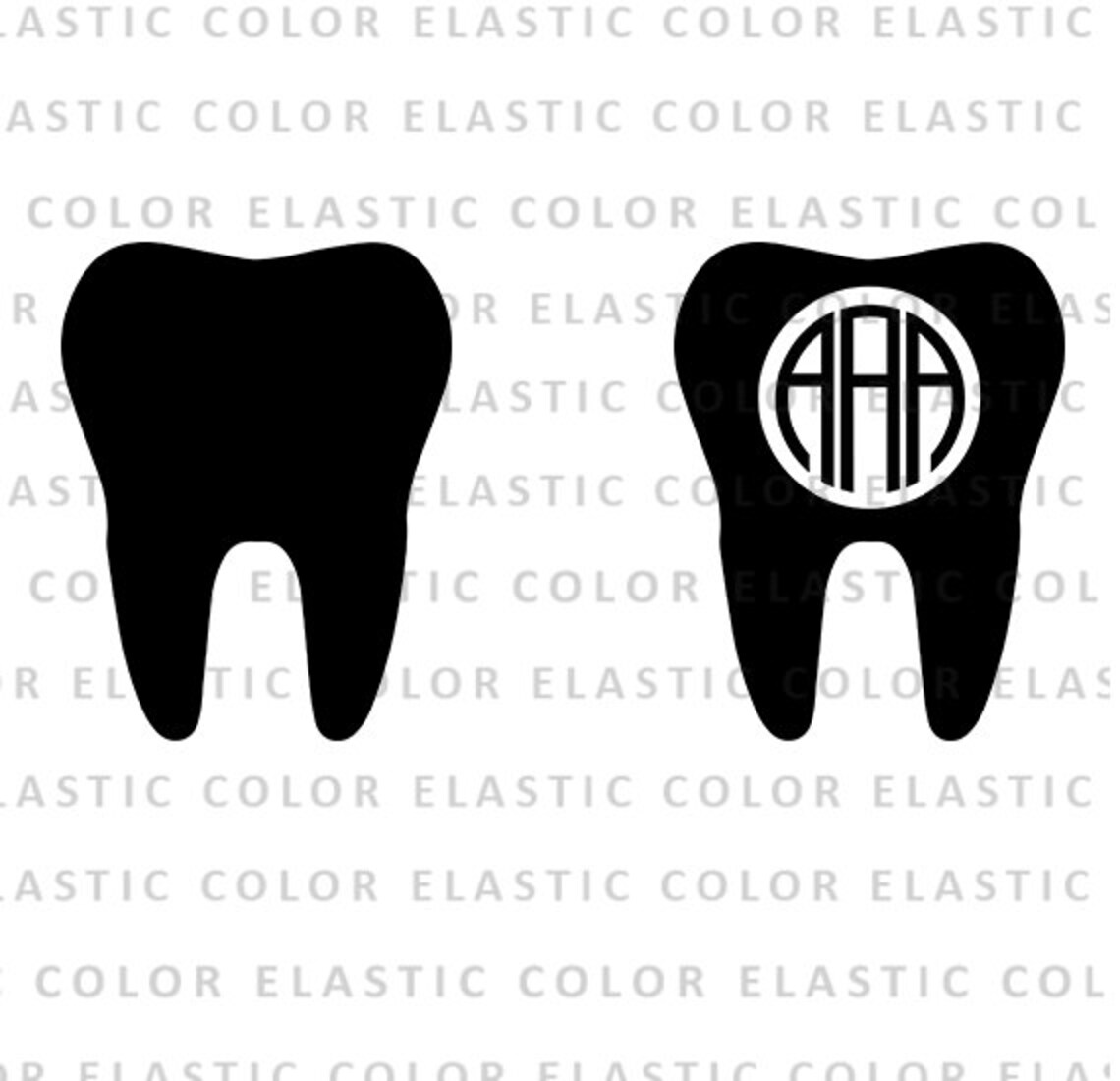 Tooth Svg Tooth Monogram Svg Tooth Clipart Teeth Digital | Etsy