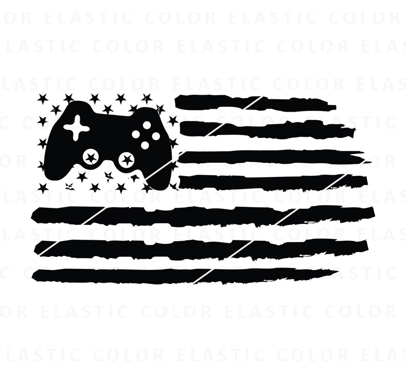 American Gamer Flag Svg Gamer Clipart Game Controller in | Etsy