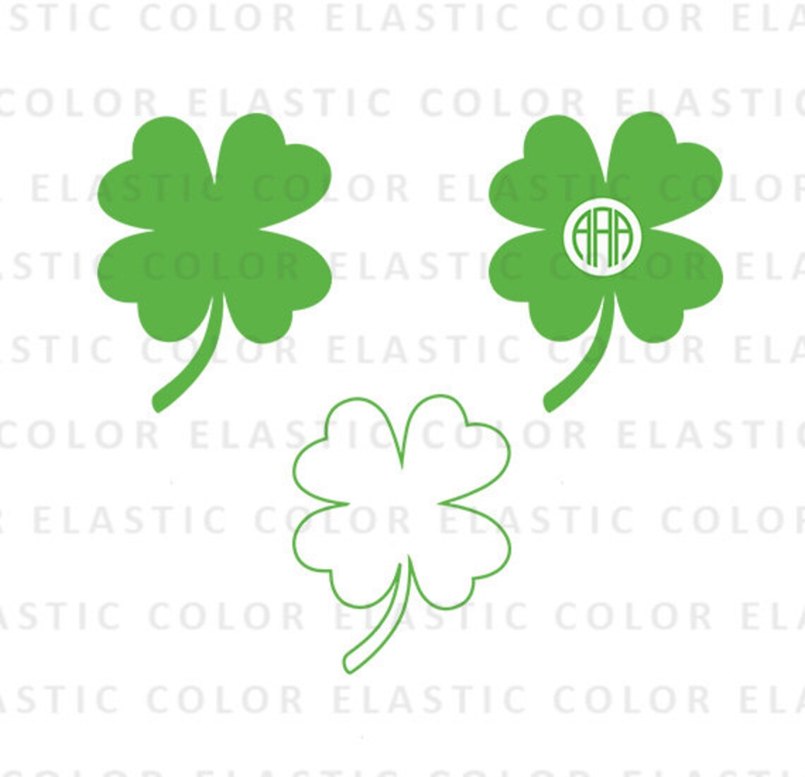 Shamrock Svg Shamrock Monogram Svg Files Shamrock Clipart | Etsy