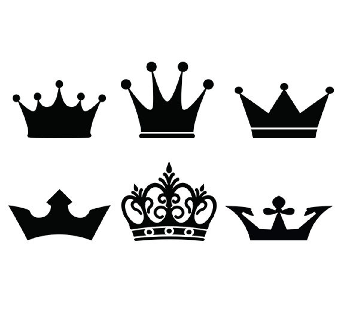 Crown Svg - Crowns Clip Art Digital Download Vector Files Svg, Png, Dxf ...