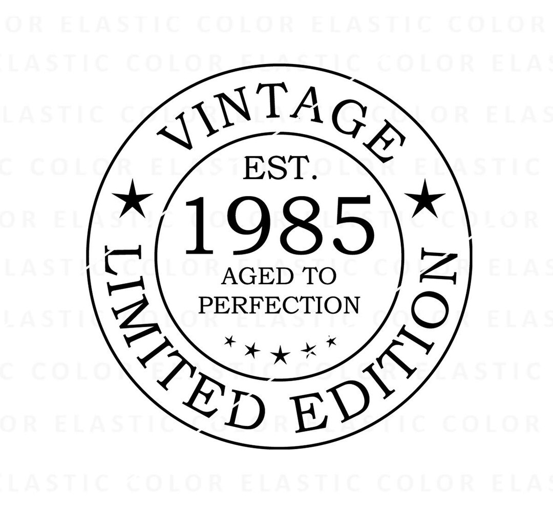 Limited Edition 1985 Vintage Svg, 40th Birthday Vintage Logo Style ...