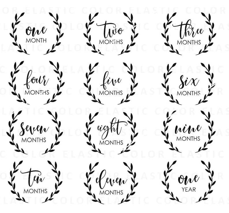 Baby Monthly Milestone Png Baby Milestone Sublimation and - Etsy