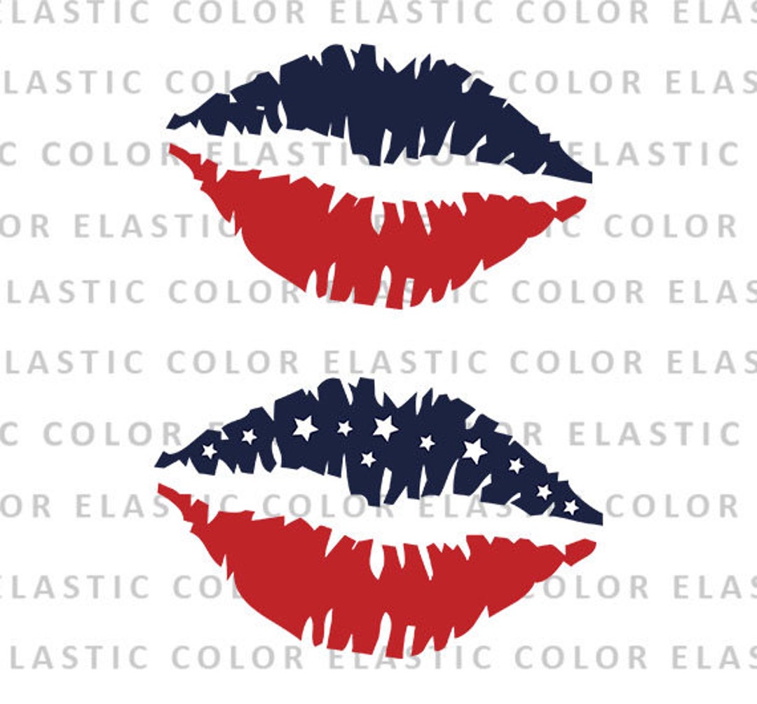 4th of July Lips Svg - Fourth of July Lips With Star - America Lips ...