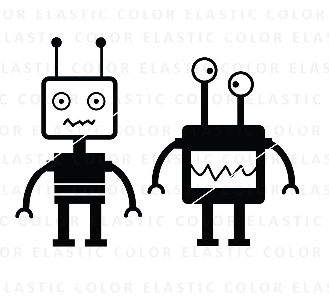 Funny Robot Svg,cute Robot Design, Robot Cricut Vector Cutfiles and ...