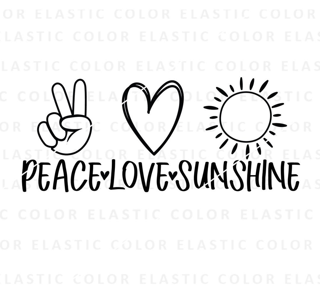 Peace Love Sunshine Svg, Summer Svg, Sunshine Design Cricut and ...
