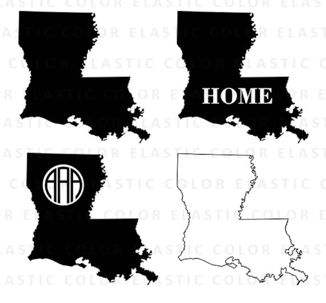 Louisiana State Svg Files - Louisiana Clipart - Louisiana Shape ...