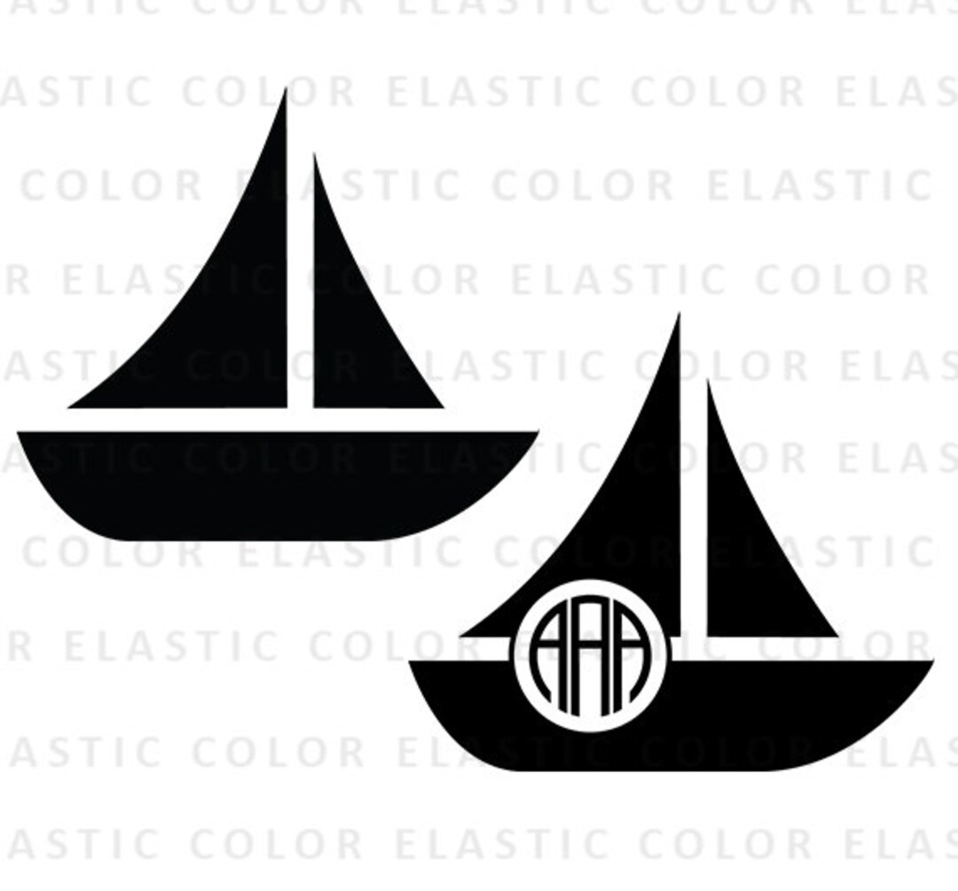 Sailboat Svg - Sailboat Clipart - Sailing Svg File - Sail Boat Monogram ...