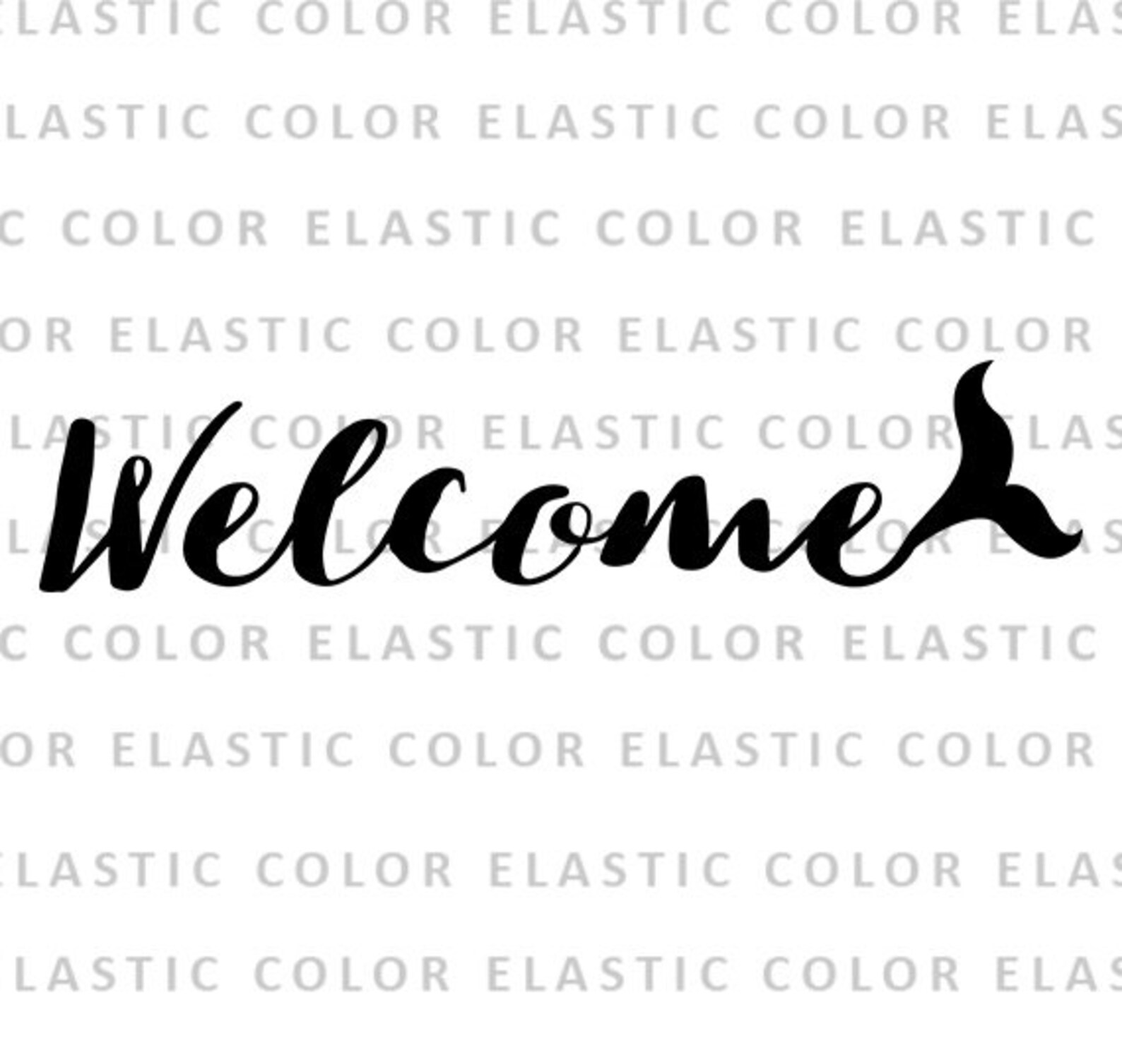 Welcome With Mermaid Tail Svg, Eps, Dxf, Png - Etsy