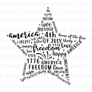 4th of July Star Design Svg, America Svg, USA Png, Independence Day ...