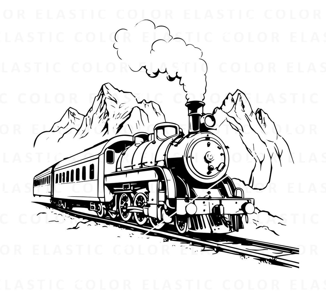 Steam Train Svg, Train Laser Vector Design, Stem Train Outline Cricut ...