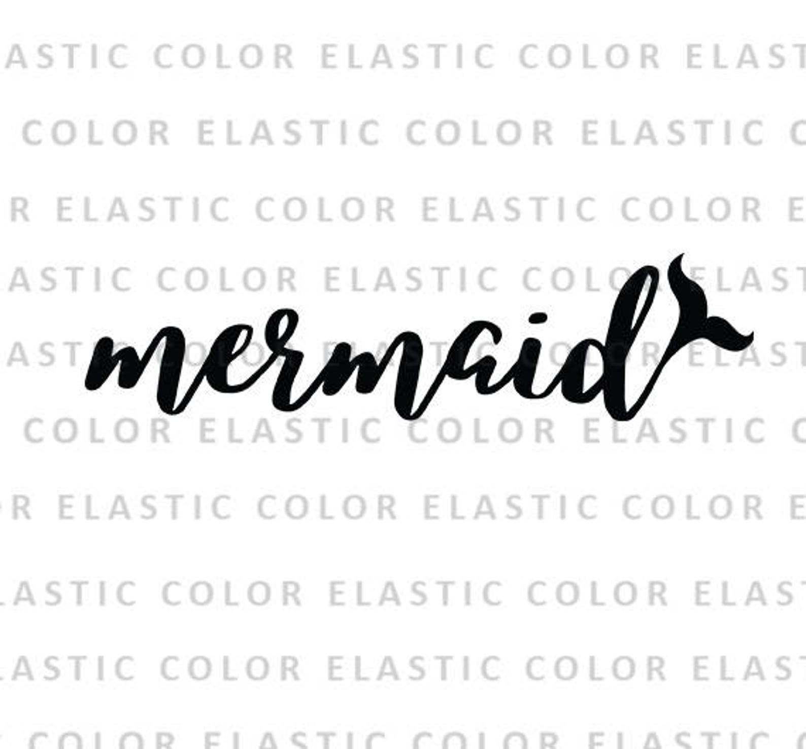 Mermaid Text Svg File Mermaid Saying Handwritten Digital - Etsy