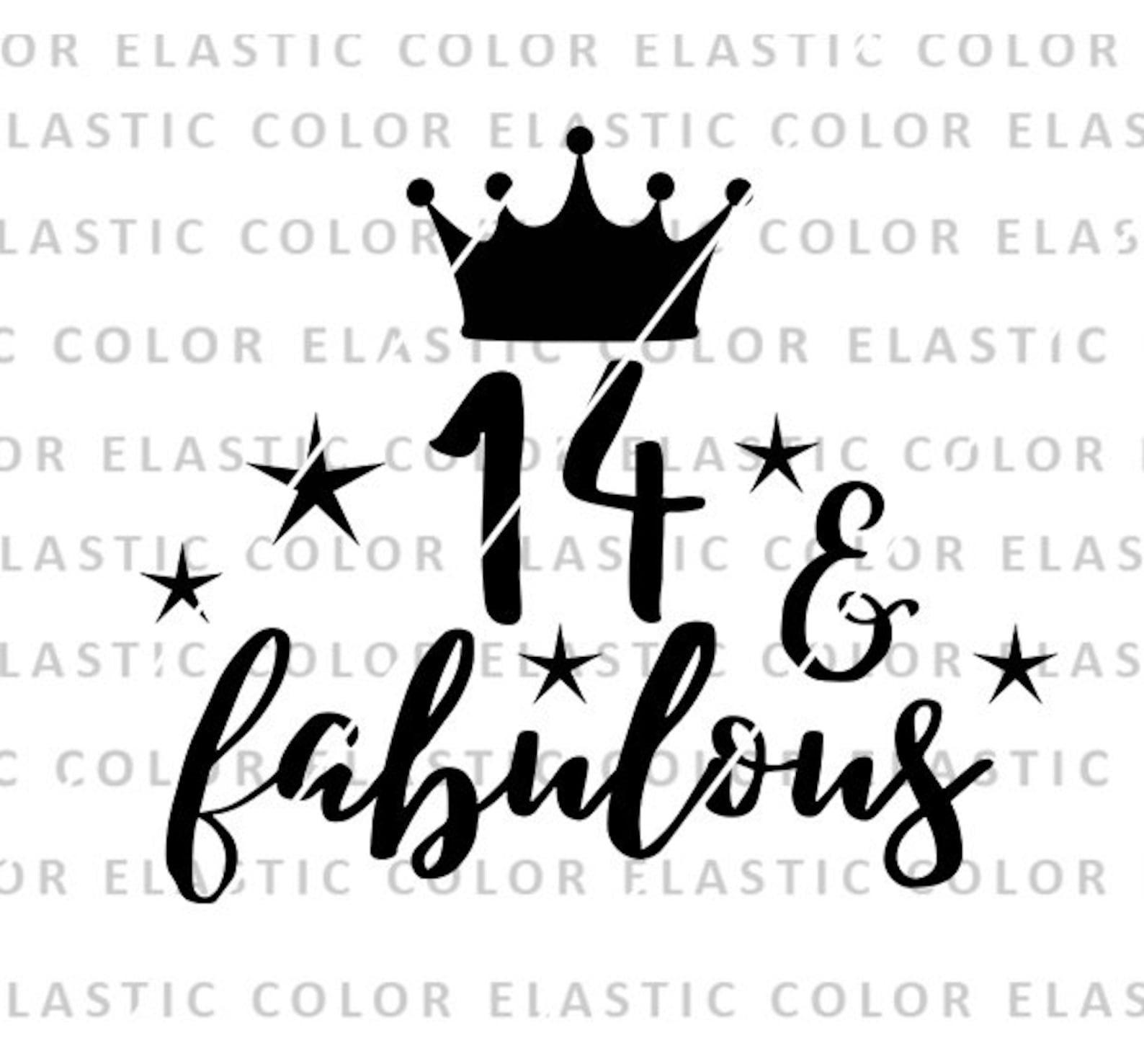 14 and fabulous svg 14yr old birthday 14th birthday digital | Etsy