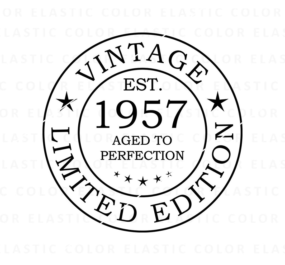 1957 Svg, 1957 Vintage Limited Edition Birthday in Circle Svg, 65th ...