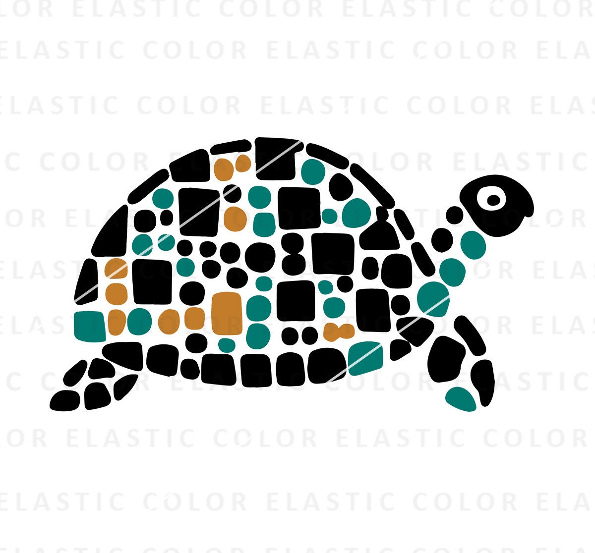 Turtle Svg File Turtle Clipart Dots Mosaic Turtle Art - Etsy