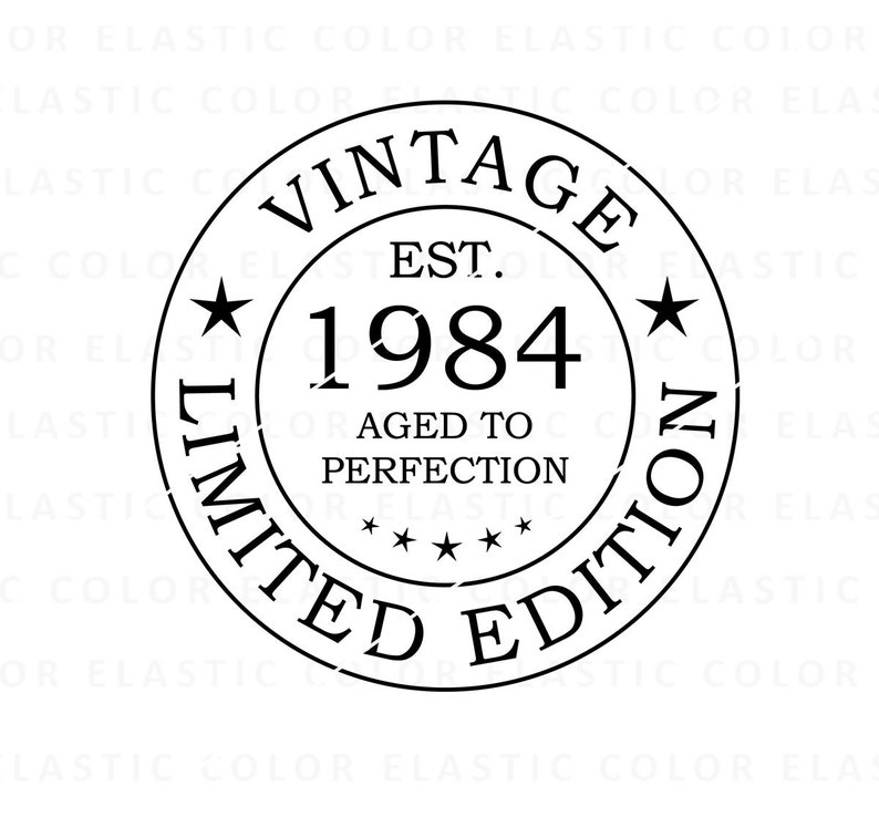 1984 Vintage Limited Edition Circle Svg, 41st Birthday Vintage Circle ...