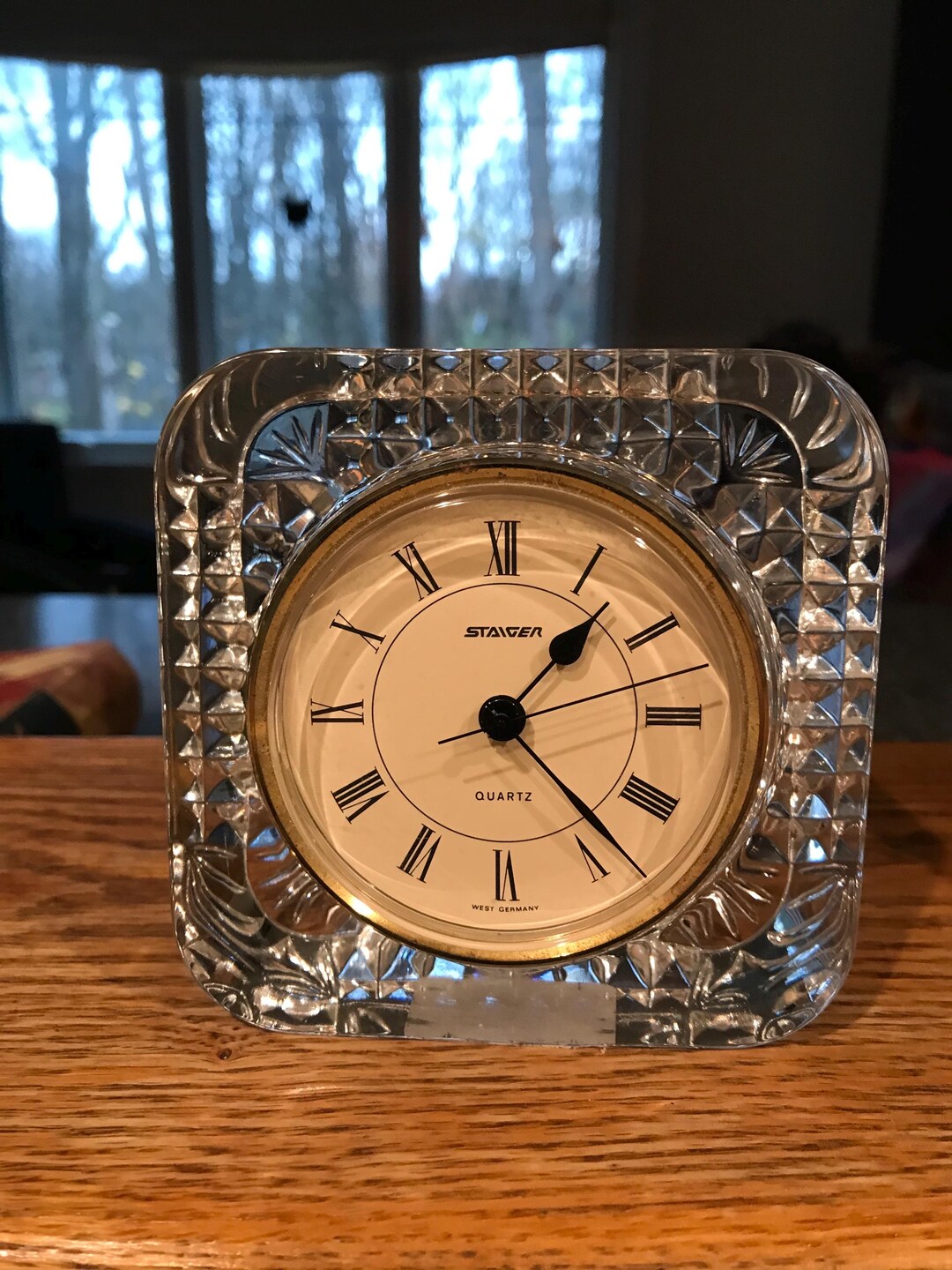 Vintage Staiger Leaded Crystal Clock - Etsy