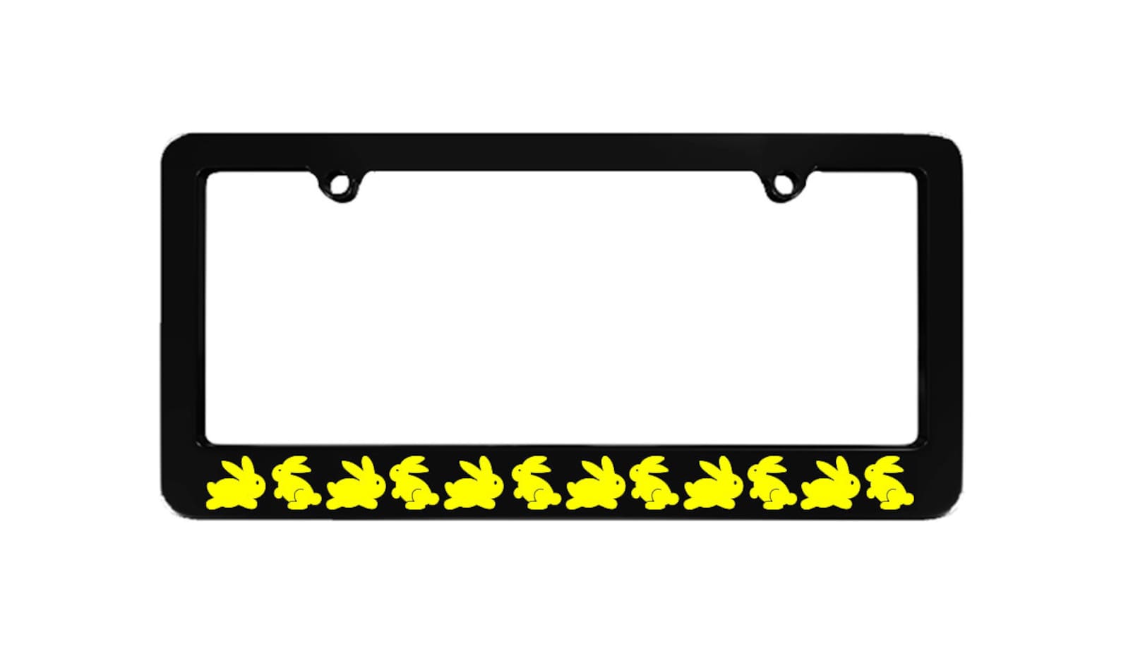 Rabbit Bunny Black License Plate Frame Pet Animal Fits Prism ...