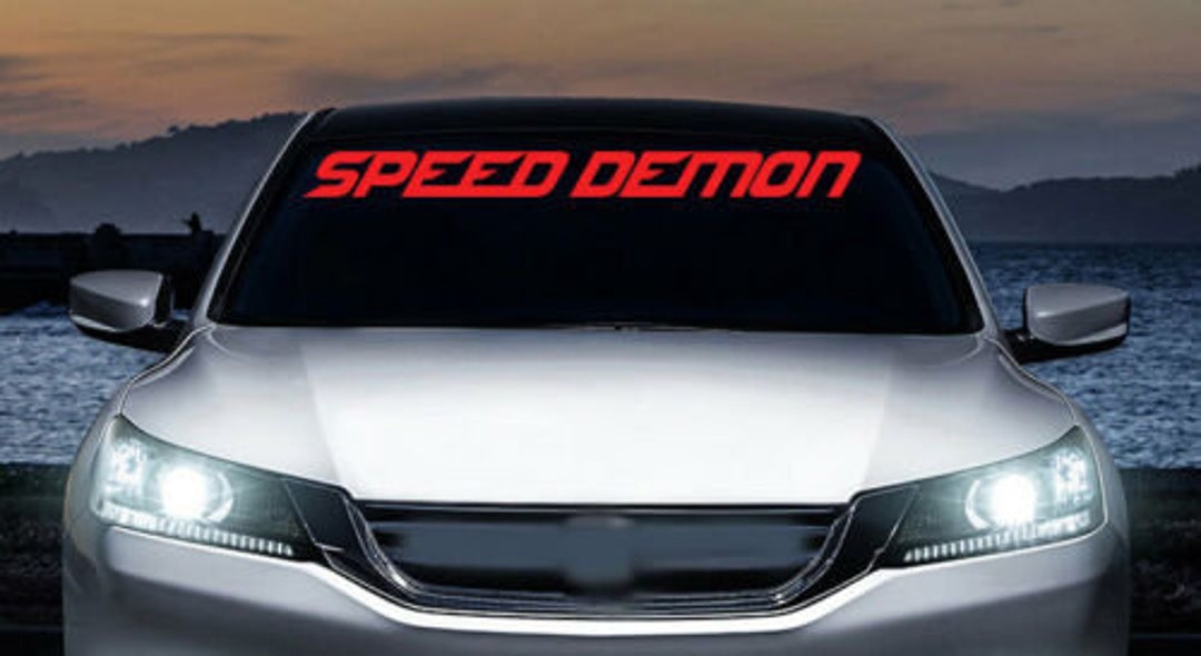 Speed Demon Racing Jdm Windshield Banner Vinyl Decal, Sticker, Car ...