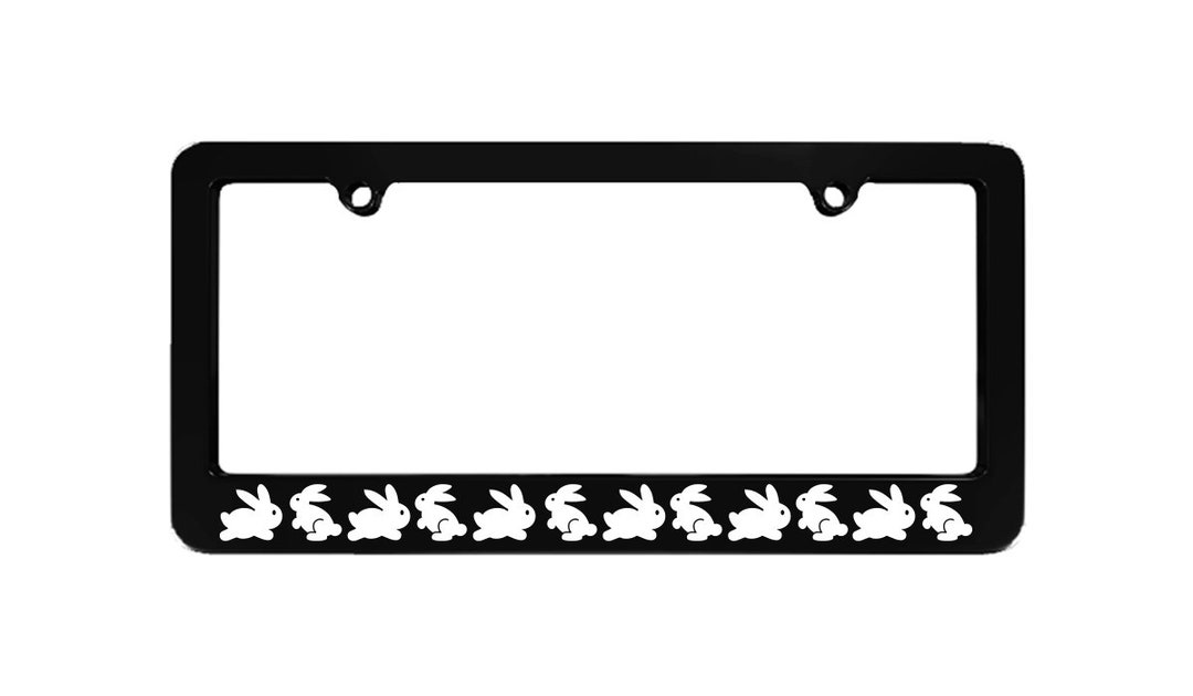 Rabbit Bunny Black License Plate Frame Pet Animal Fits Prism ...